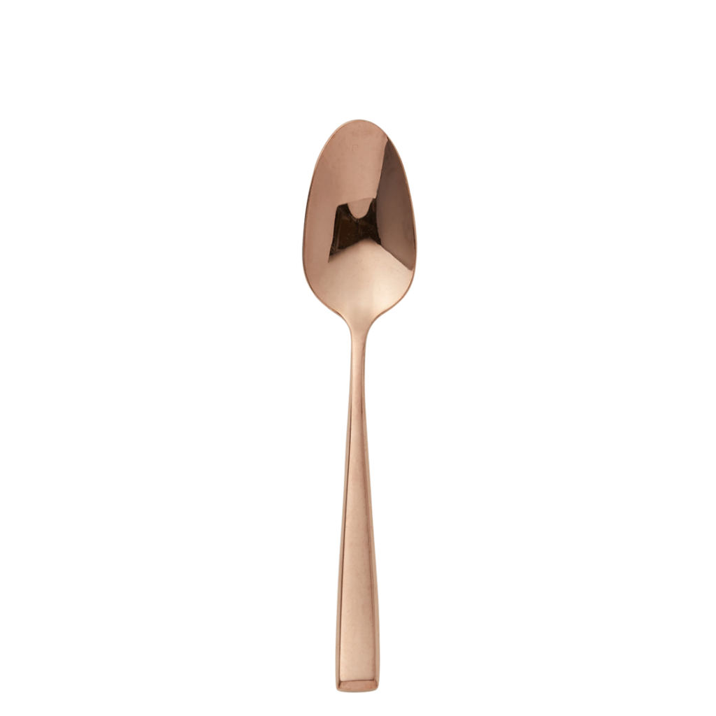 Copper Gloss Dessert Spoon | Social Event Hire
