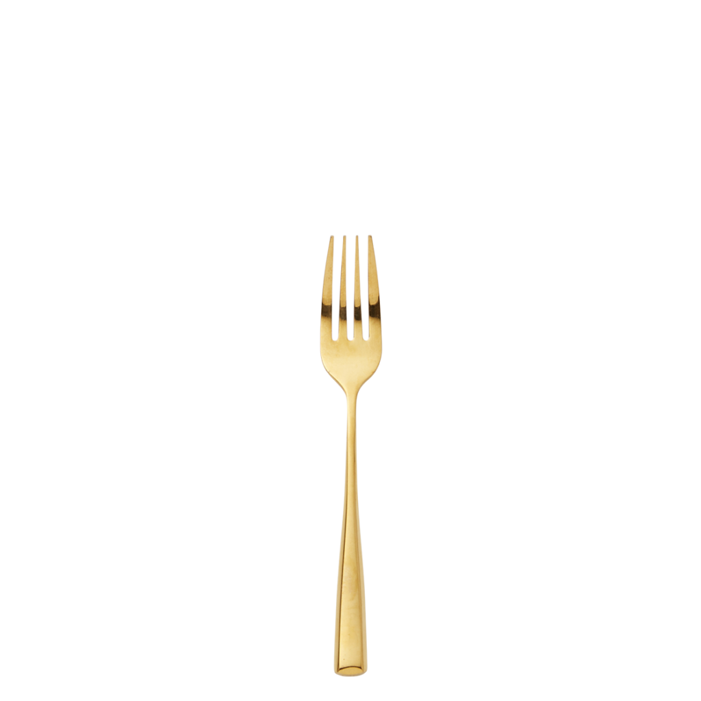 Gold Gloss Sweet Fork | Social Event Hire