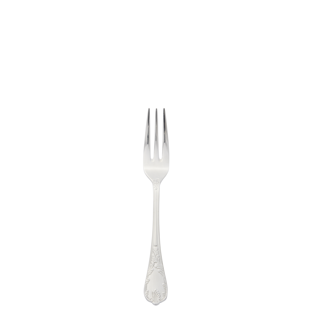 Queen's Pattern Cake Fork - Silver | Social Event Hire