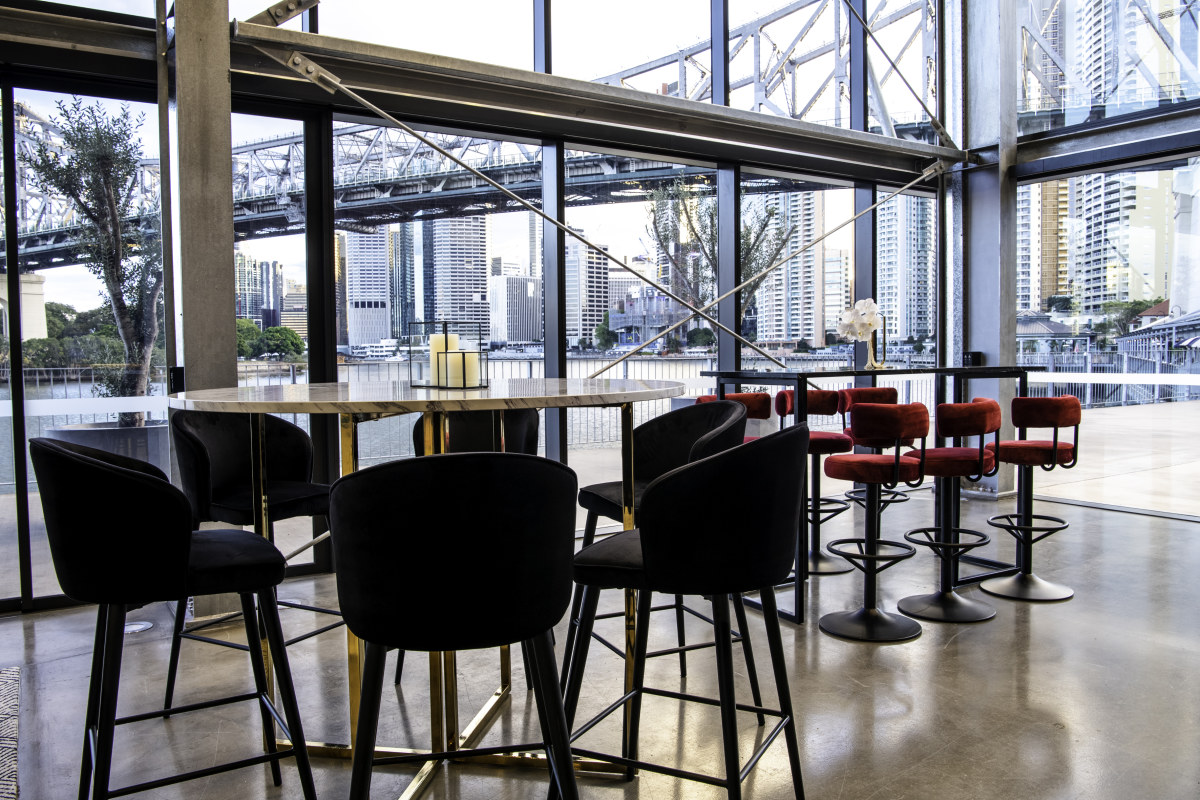 Optical Bar Table Round White Marble | Social Event Hire