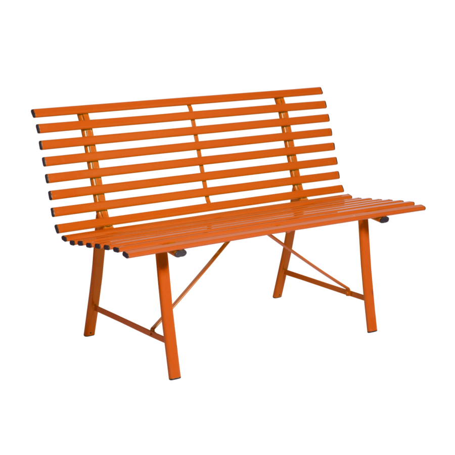 Orange garden bench store