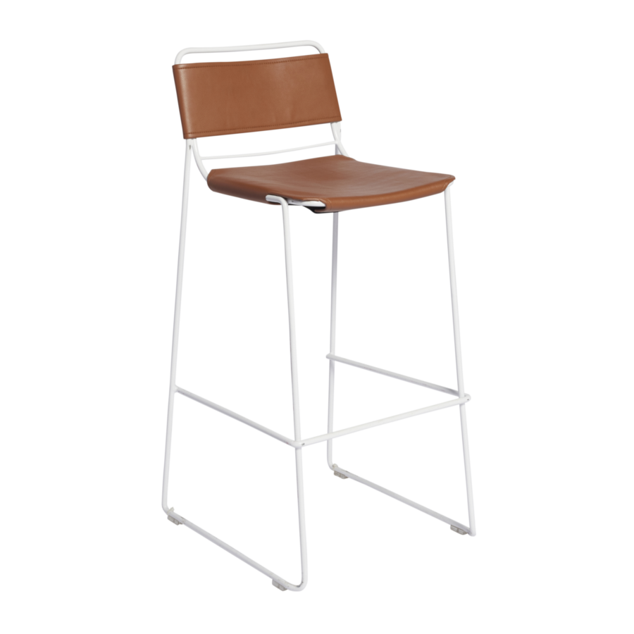 Knox Bar Stool White With Wrap Social Event Hire