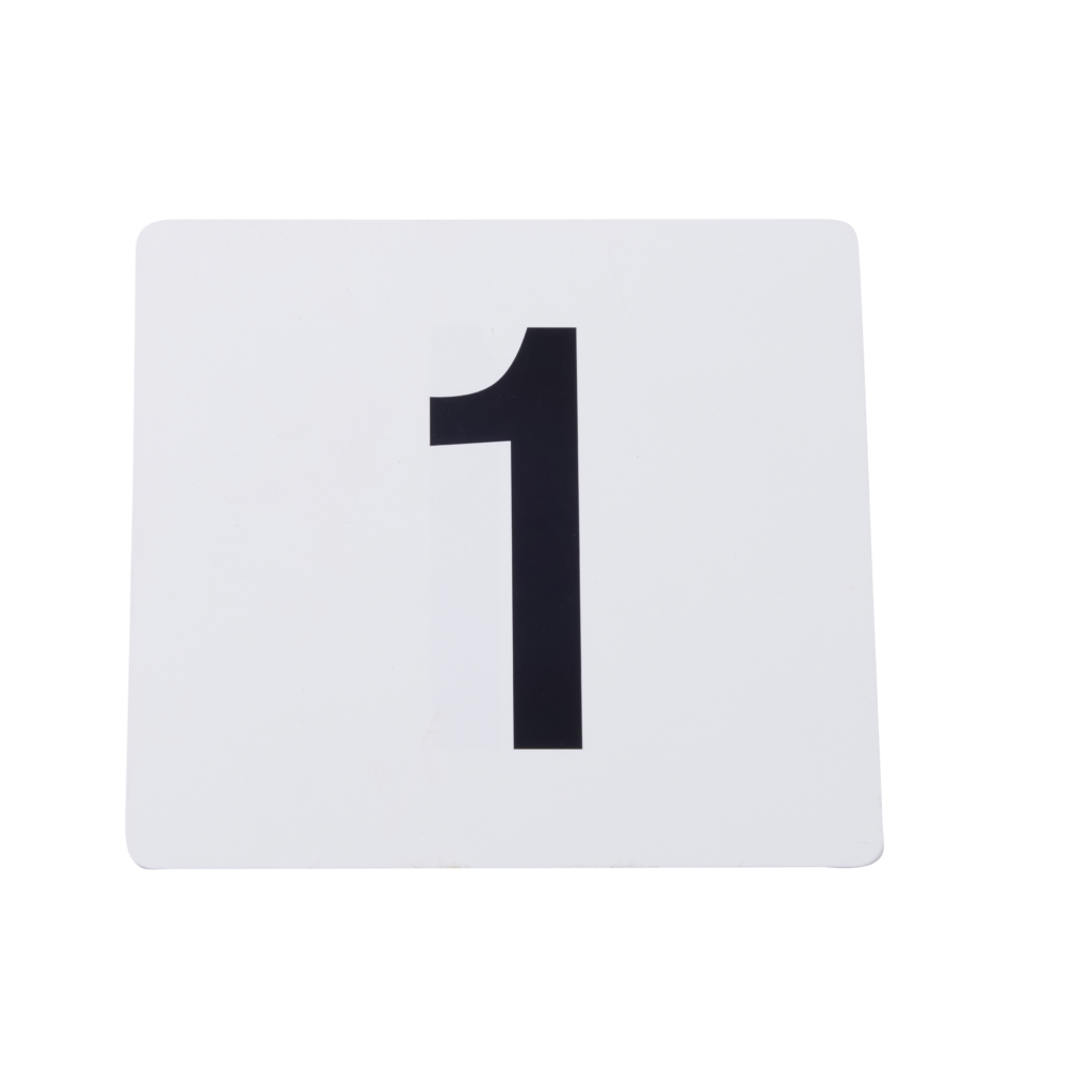 Table Numbers White | Social Event Hire