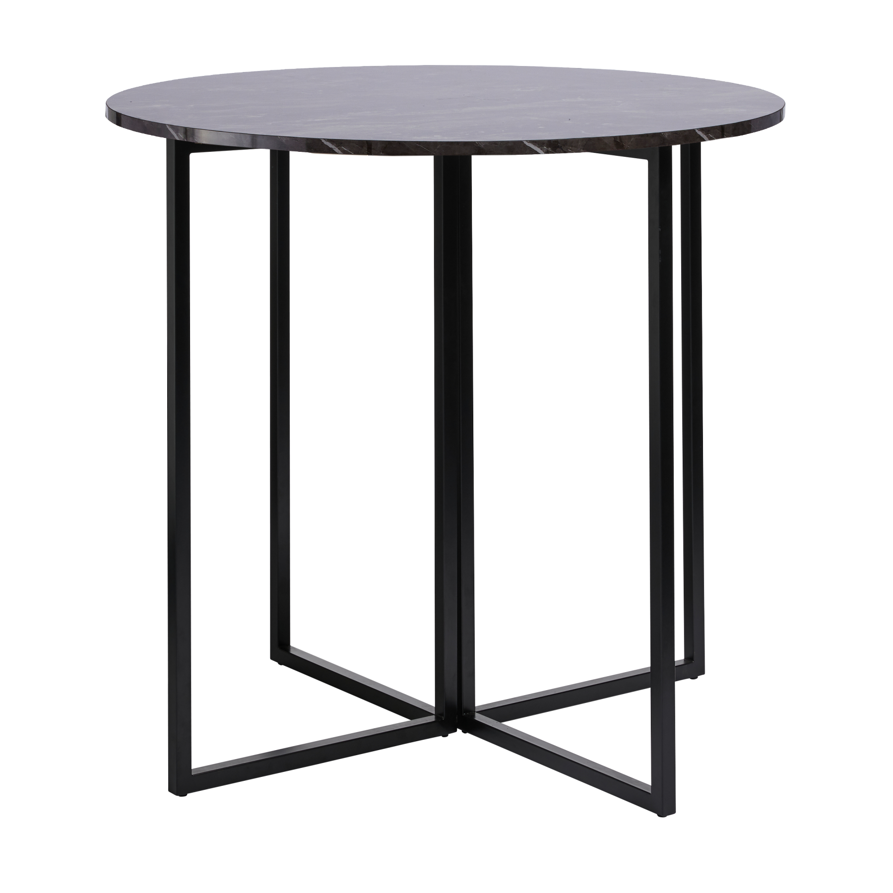 Optical Bar Table Round Graphite Marble | Social Event Hire