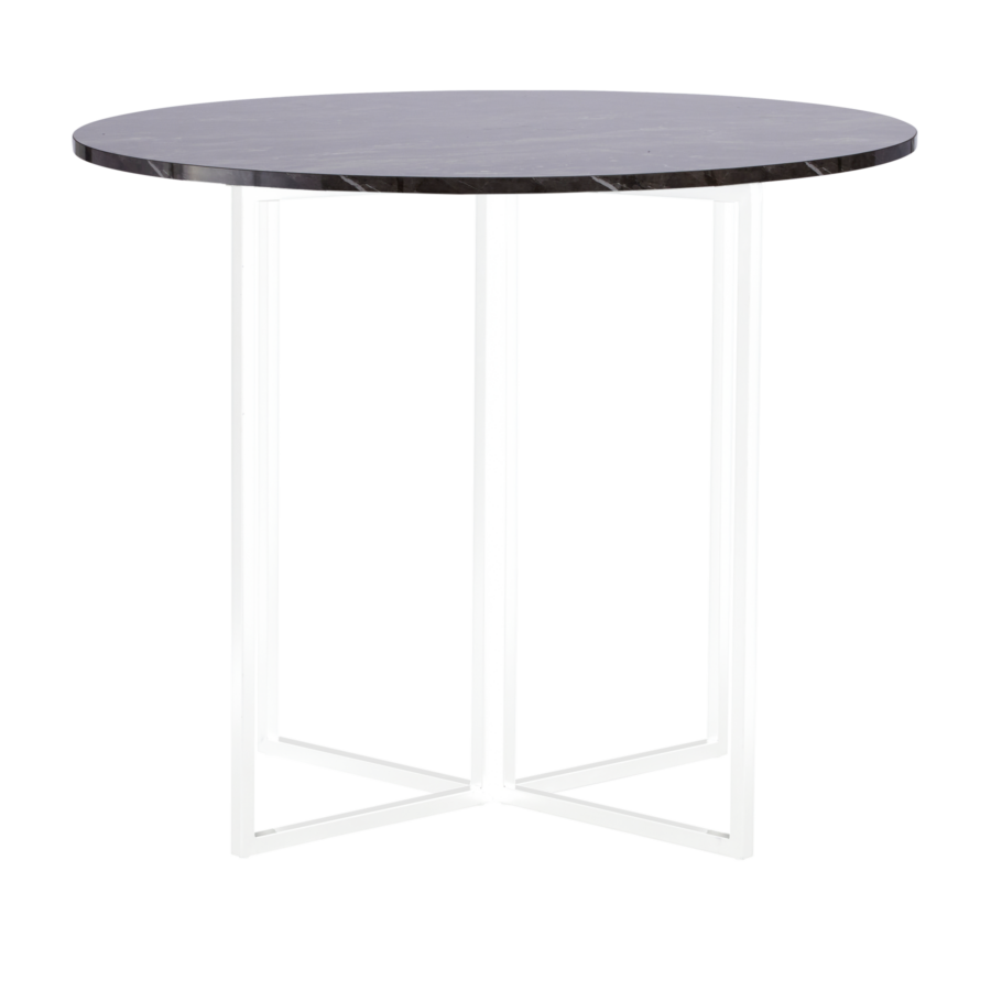 Optical Bar Table Round Graphite Marble | Social Event Hire