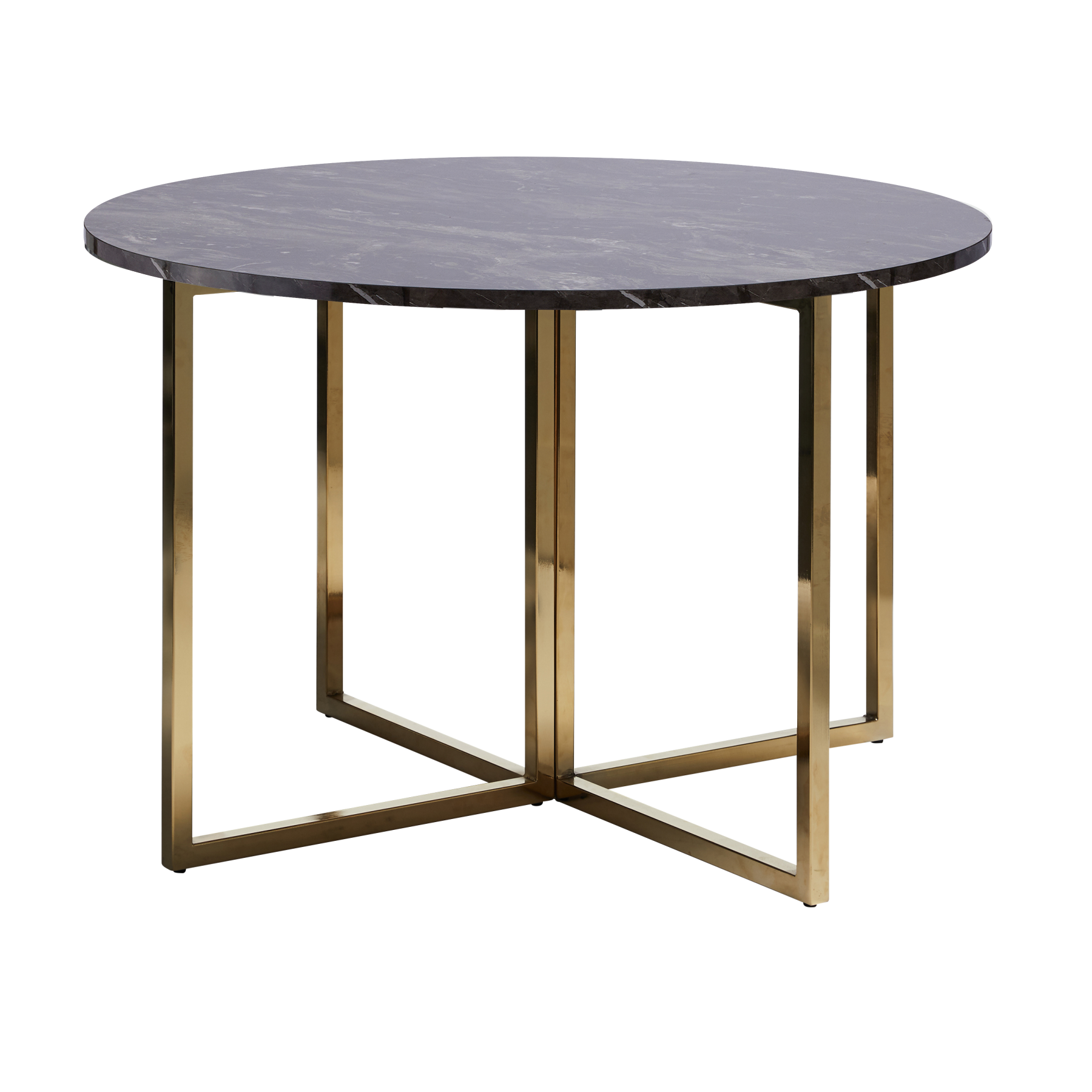 Optical Dining Table Round Graphite Marble | Social Event Hire