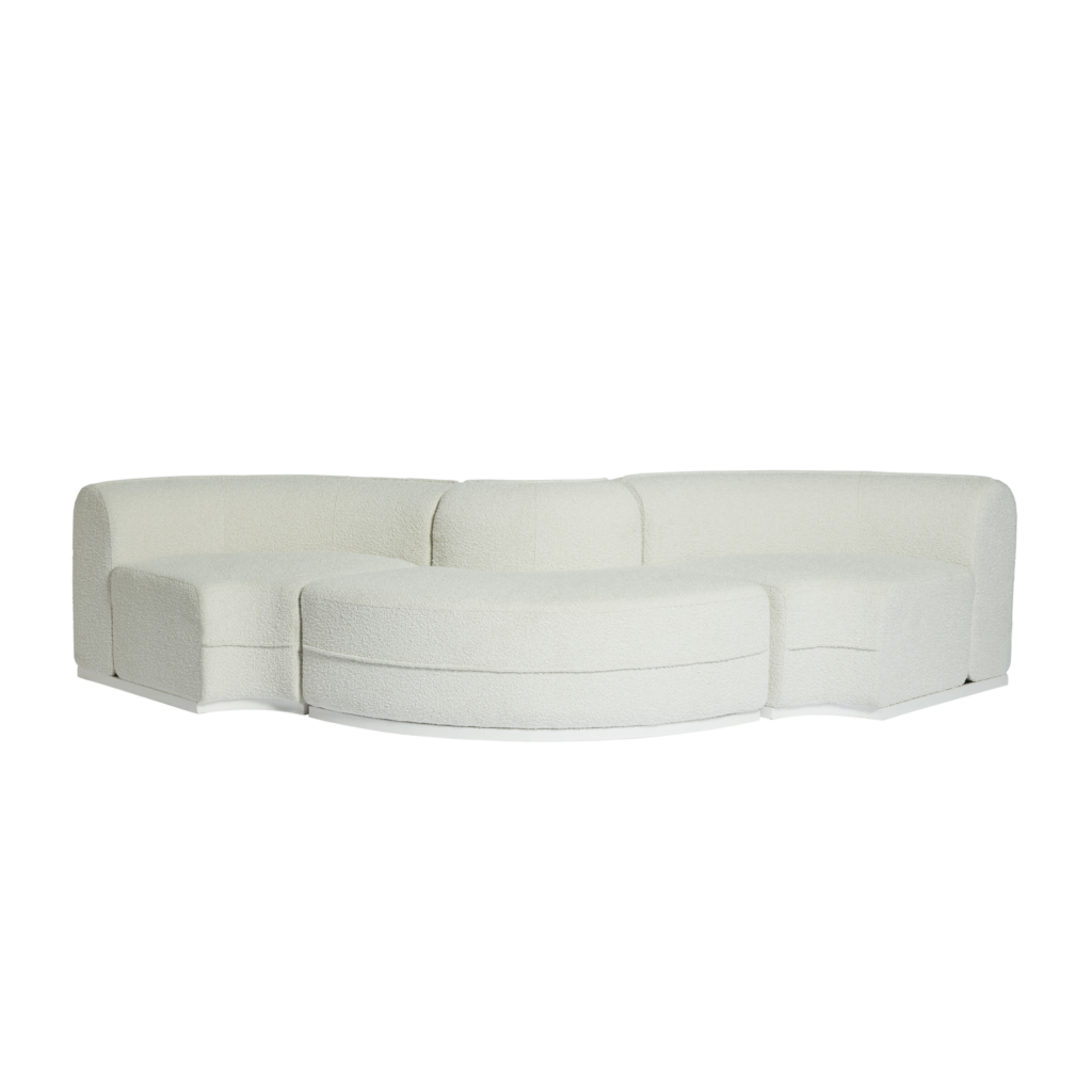 Lenny Wave Curve Banquet Sofa | Social Event Hire